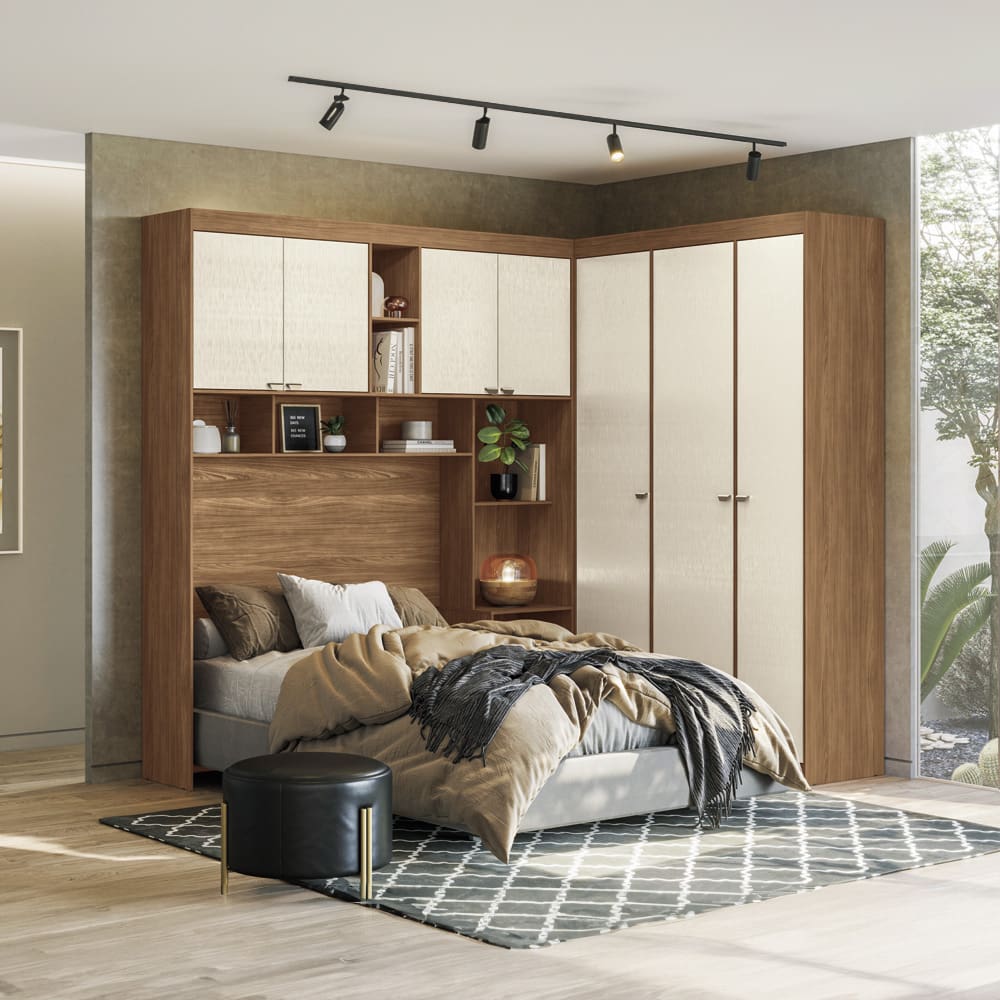 Guarda-roupa de Canto Santos Andirá Veneza 7 Portas 4 Gavetas 11 ...