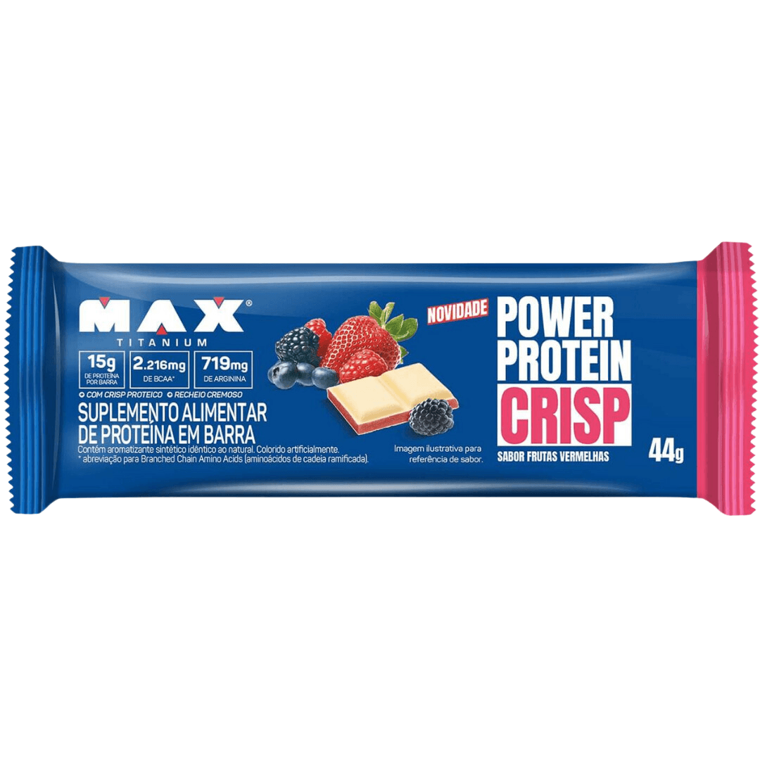 Barra Proteína Max Titanium Power Protein Crisp Frutas Vermelhas 44G ...